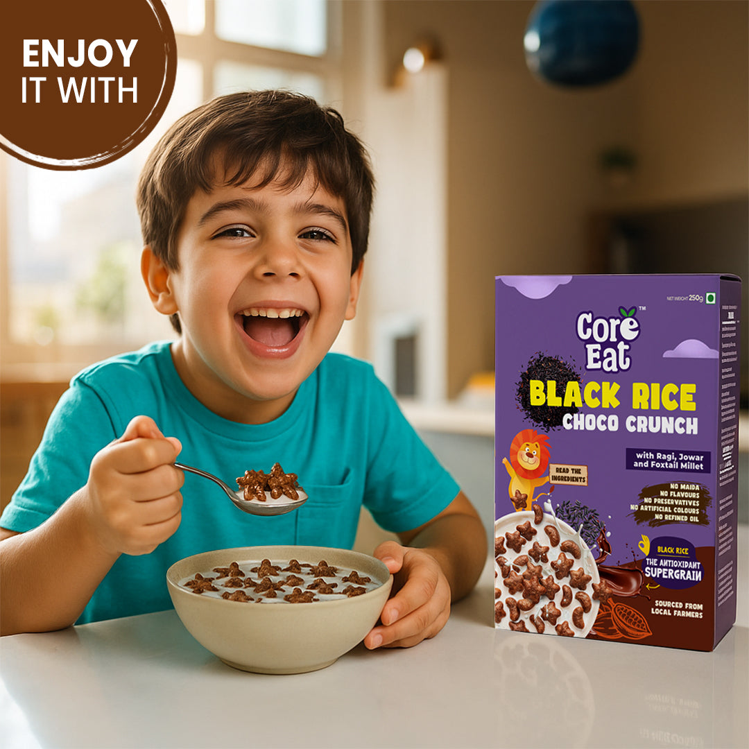 Black Rice Choco Crunch 250g | Healthy Chocolate Snack – Coreeat